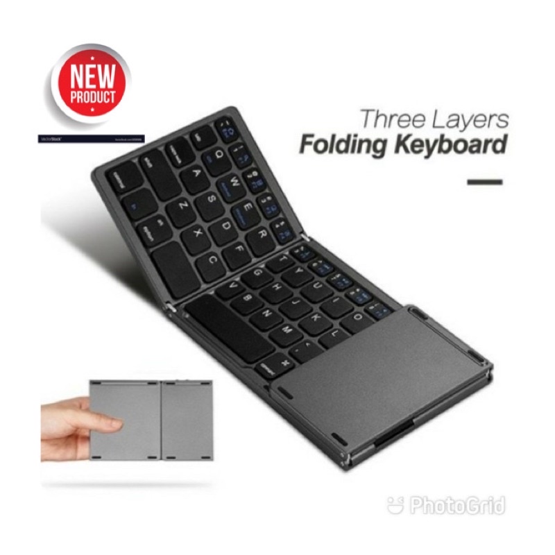 Jual Bluetooth Keyboard Universal Foldable & With Touchpad / Keyboard ...