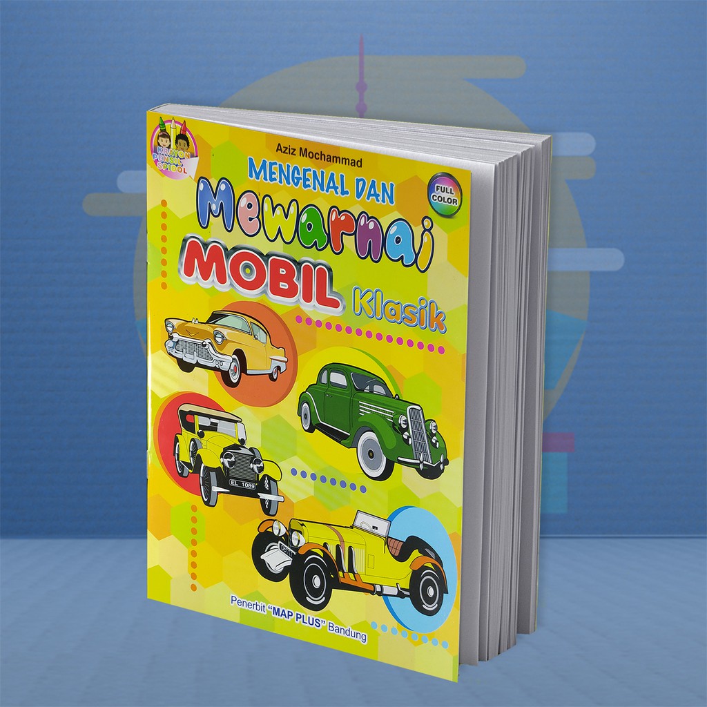 Buku anak tk paud mengenal dan mewarnai mobil klasik | BeeCost