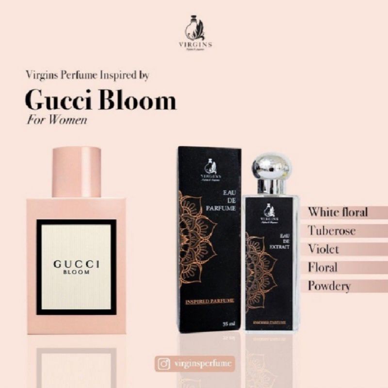 Jual Virginia Parfume Gucci Bloom Extrait - Inspired parfume | Shopee ...