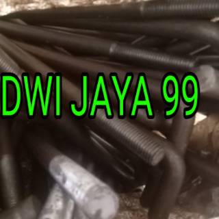Jual anchor bolt ST41 baut angkur + mur M19 (3/4" x 40 cm) body besar ...