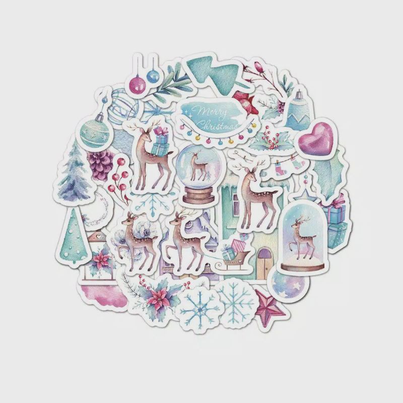 Jual sticker hiasan scrapbook/kartu/surat/diary 40pcs Indonesia|Shopee ...