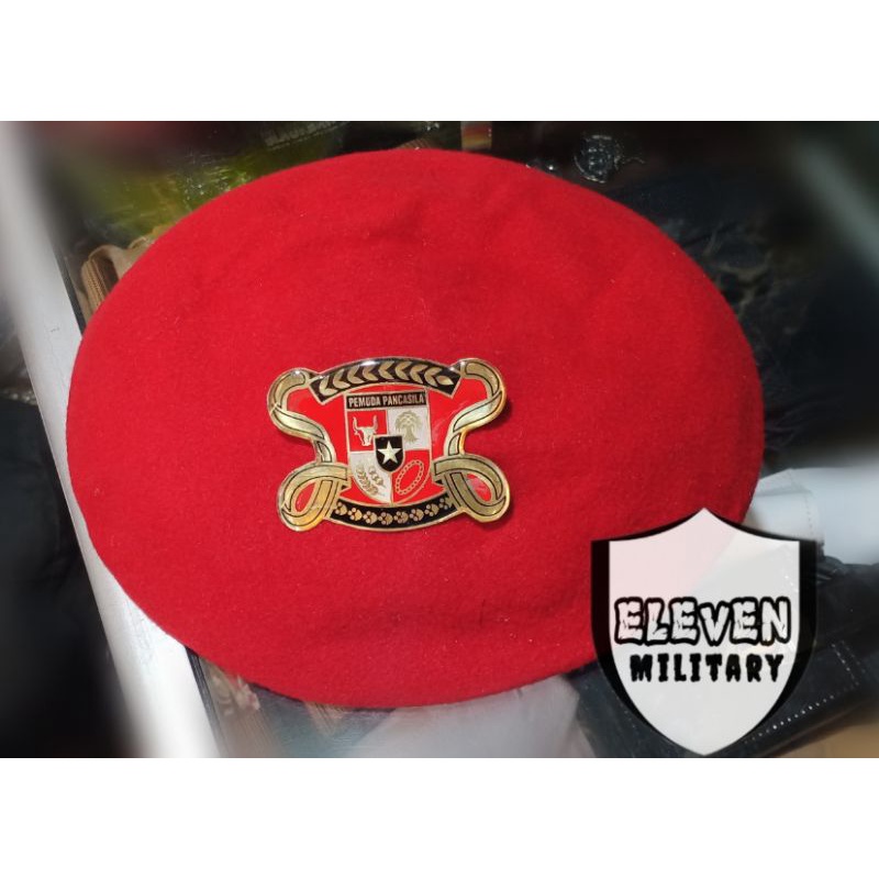 Jual BARET MERAH PLUS EMBLEM PEMUDA PANCASILA | Shopee Indonesia