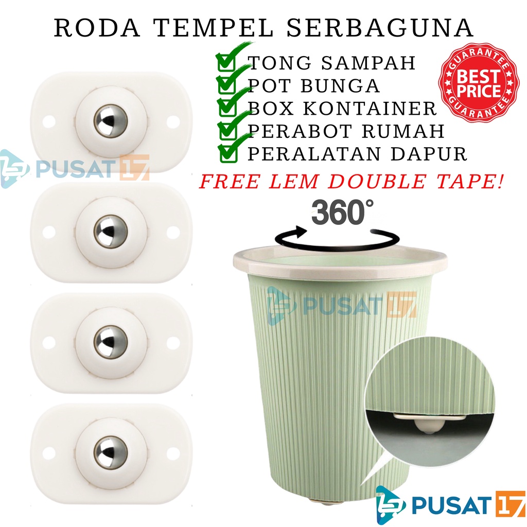 Jual PUSAT17 RODA TEMPEL MINI SERBAGUNA / RODA TROLI 360 STAINLESS ...