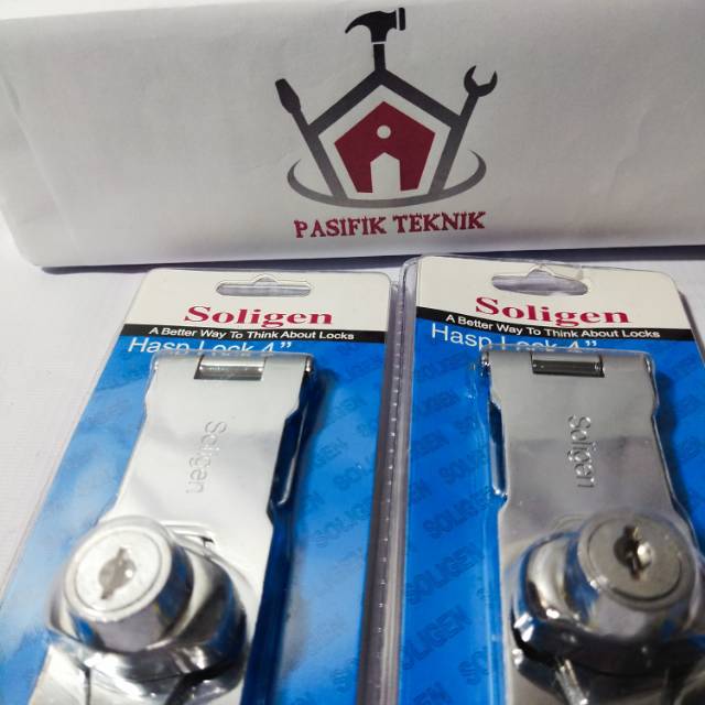 Jual Kunci Hasp lock overpall otomatis tanpa gembok 4inch Soligen ...
