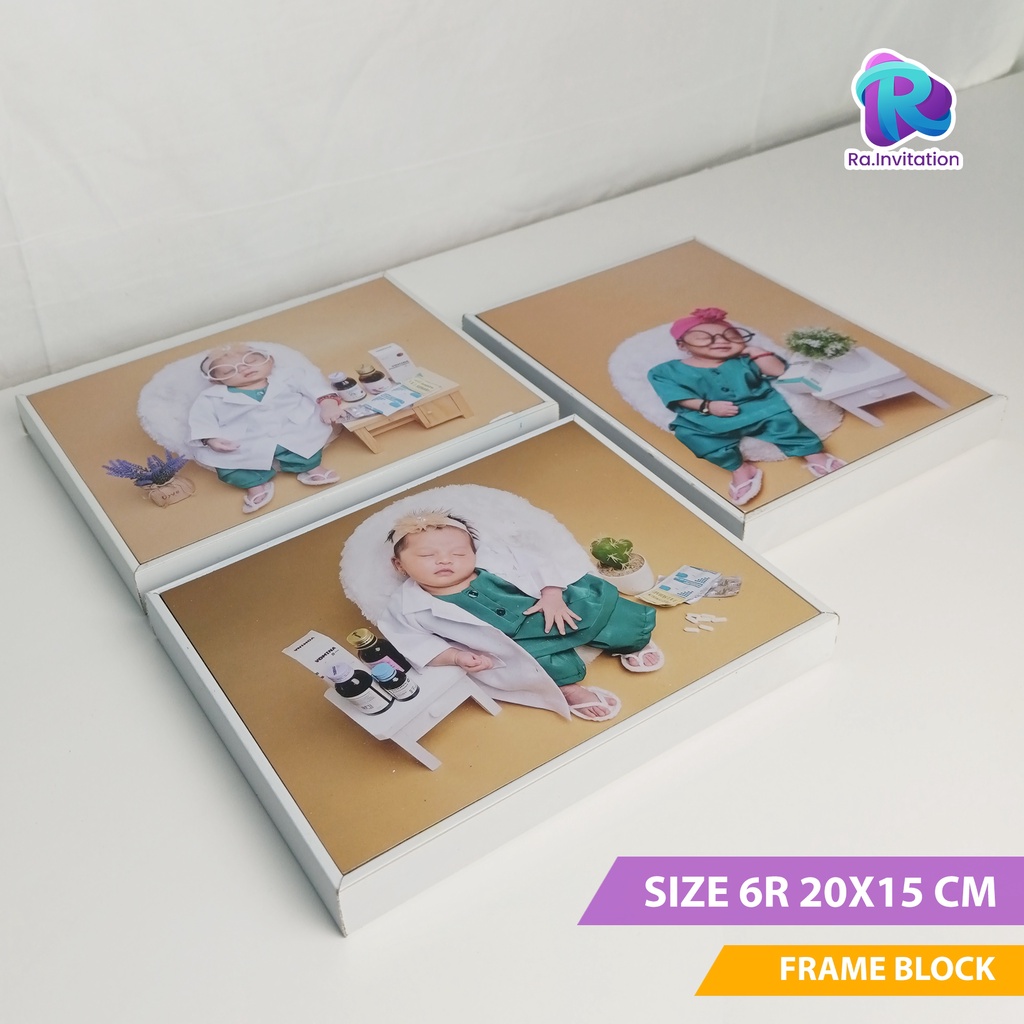 Jual CETAK FOTO BINGKAI UKURAN 6R 20X15 CM LAMINASI - FRAME FOTO BLOCK ...