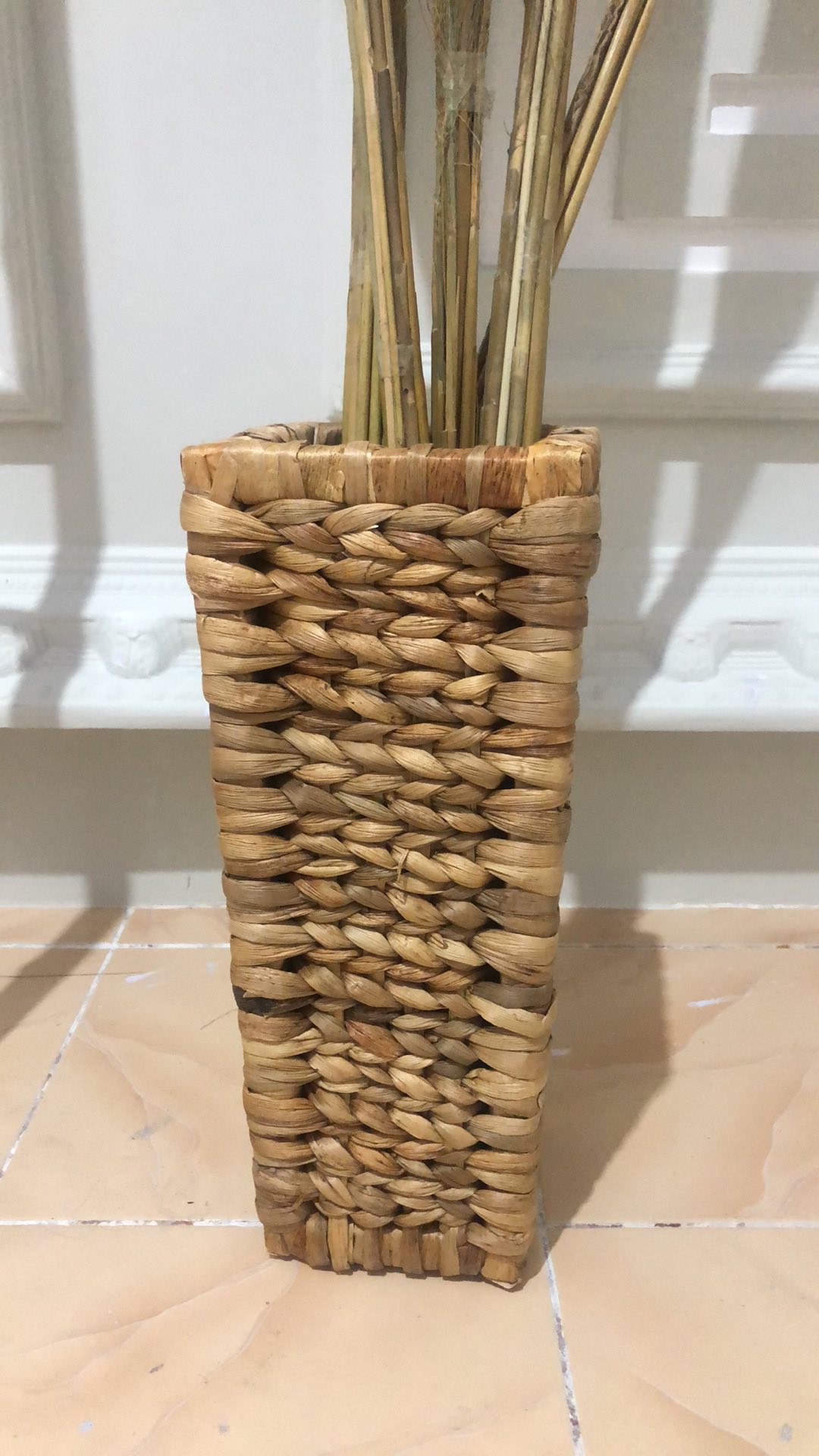 Vas Bunga Anyaman Enceng gondok T 50 CM / Vas & Bejana / Tempat Bunga ...