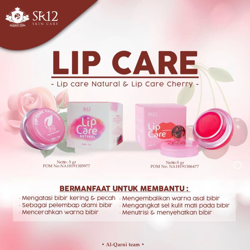 Jual Lip care SR12 (Cherry, Natural)/Pelembab Bibir/Pencerah Bibir/Solusi Bibir kering, pecah ...