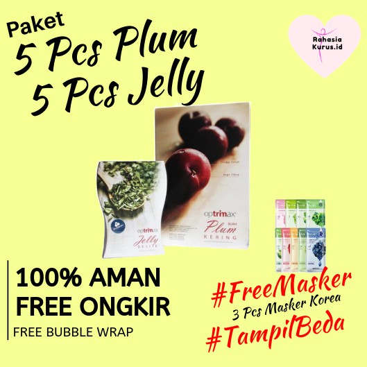 Paket Optrimax Buah Plum Kering Dan Jelly Delite Diet Detox 10 Sachet (5 Plum 5 Jelly) | Shopee ...