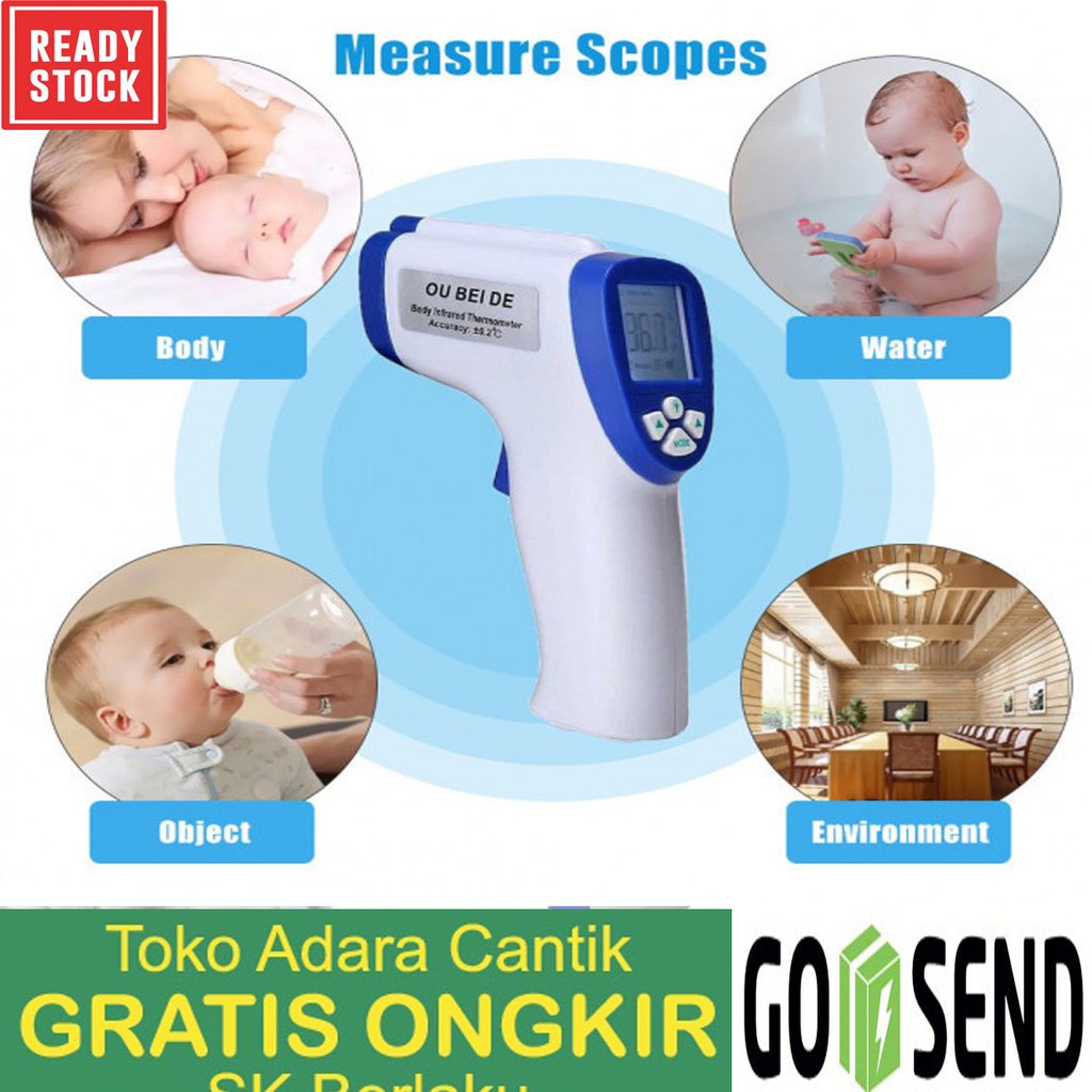 Thermometer Digital Suhu Badan Tubuh Termometer Infrared Otomatis ...