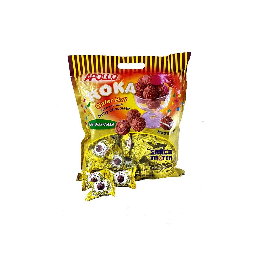 Apollo Roka Wafer Ball Chocolate - Isi 50 pcs (Roka Original, Roka ...