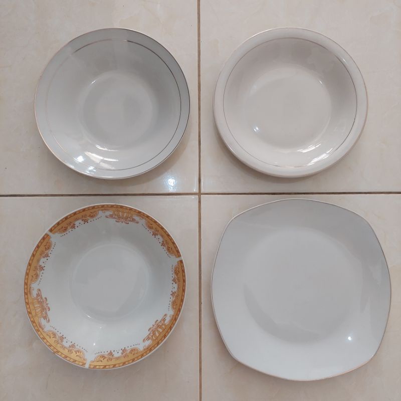 Jual Piring Makan Batu Keramik Bulat Segi 9 inch 10 inch - Dapur Karya ...