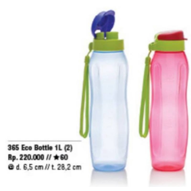 Jual eco botol tupperware 1 liter flip top | Shopee Indonesia