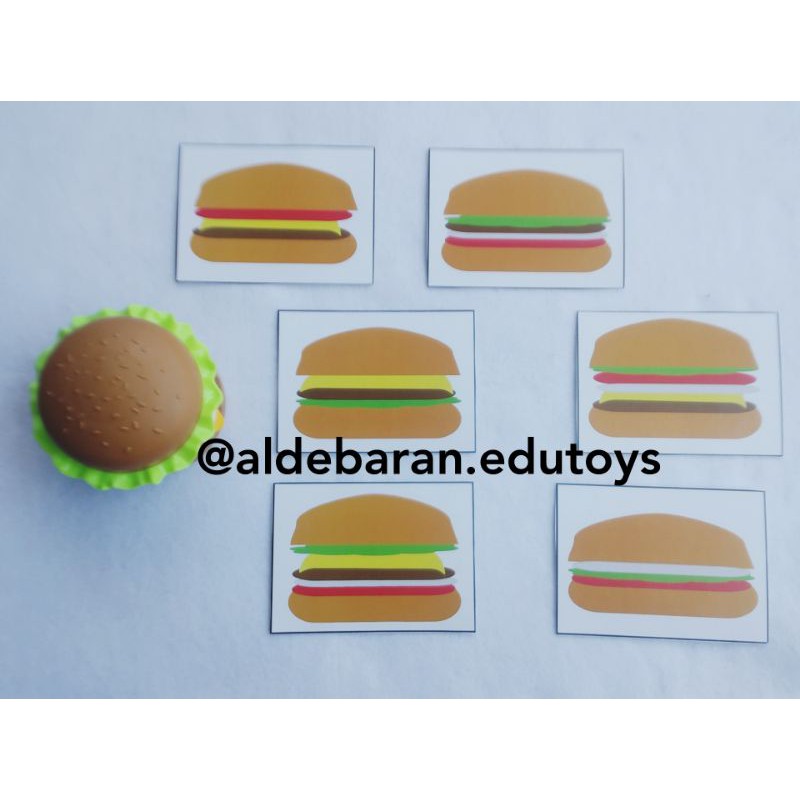 Jual MAINAN EDUKASI BURGER SUSUN DAN POLA | Shopee Indonesia
