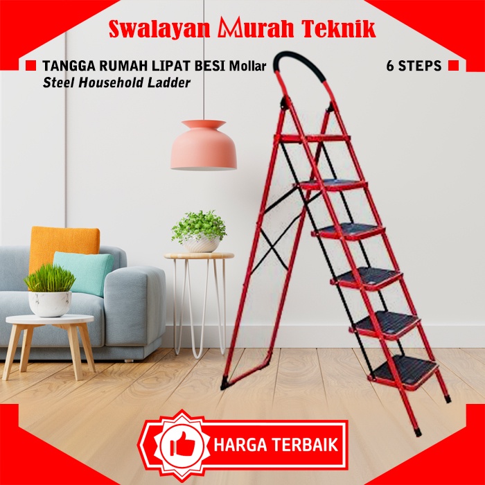 Jual Tangga Rumah Lipat Tangga Besi Lipat 6 Step Mollar 6S Household ...