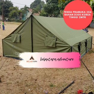 Jual Tenda pramuka 3x4 meter kapasitas 10 12 15 orang bahan d300 ...