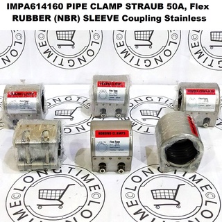 Jual IMPA 614160 Pipe Clamp Straub 50A Flex Rubber NBR Sleeve Coupling ...