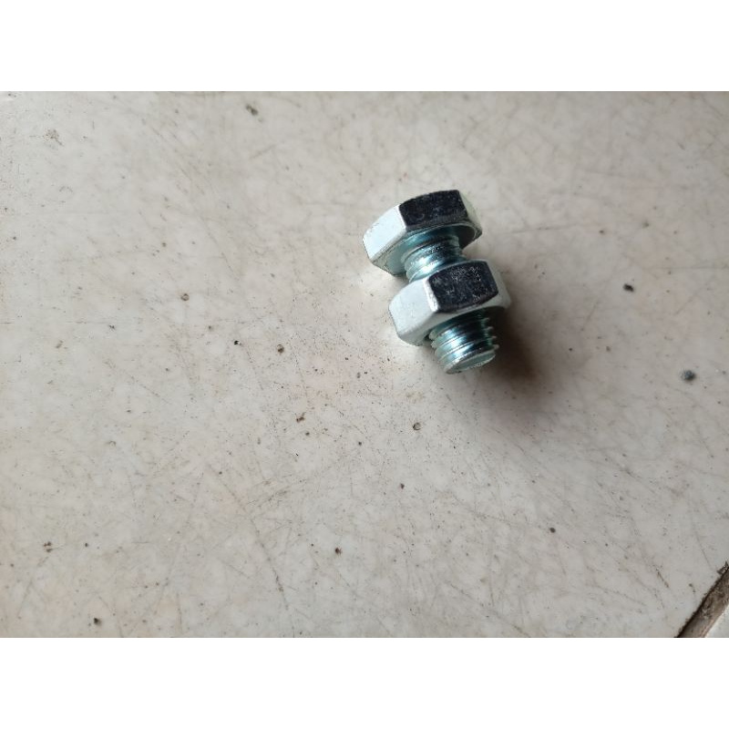 Jual Baut mur Hex Hexagon putih m10 x 20mm/ kunci 17/baut mur roda scaffolding/1 pcs | Shopee ...