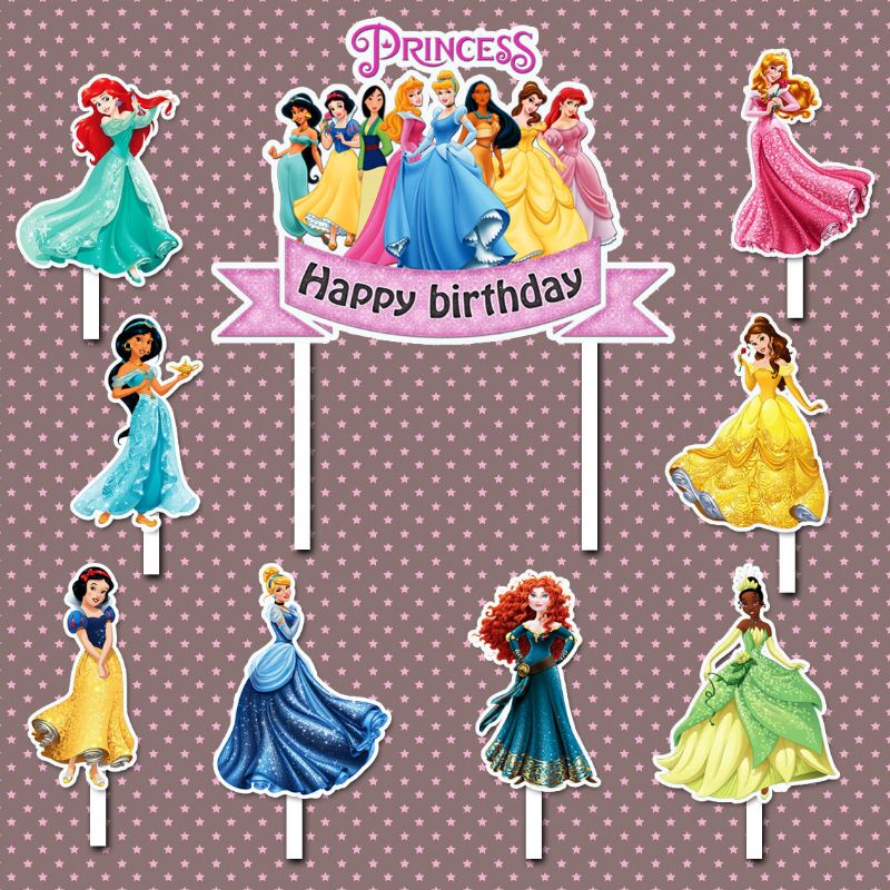 Jual Topper cake Princess hiasan kue ulang tahun happy birthday ...