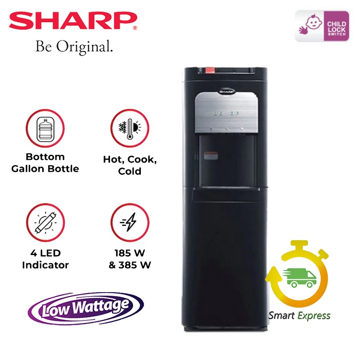 Jual DISPENSER SHARP SWD-72 EHL BK (GALON BAWAH) | Shopee Indonesia