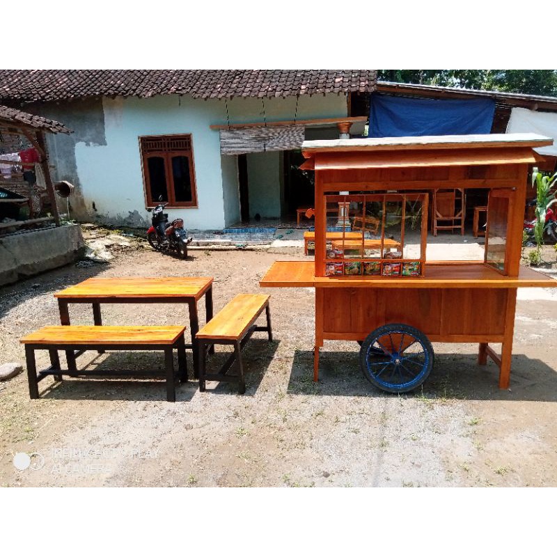 Jual gerobak Indomie warmindo dan satu set kursi meja kafe free ongkir ...