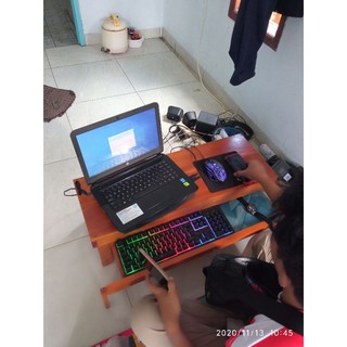 Jual meja laptop minimalis + laci keyboard | Shopee Indonesia