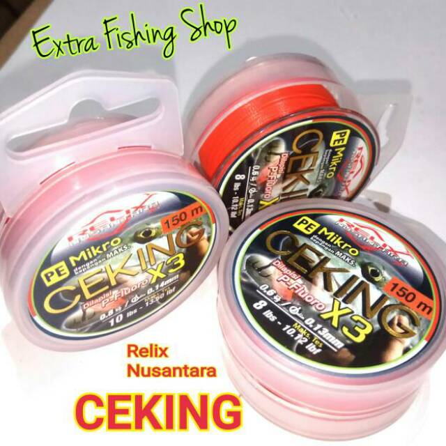 Jual Tali PE RELIX CEKING X3 ukuran Micro utk Ultralight Fishing | Shopee Indonesia