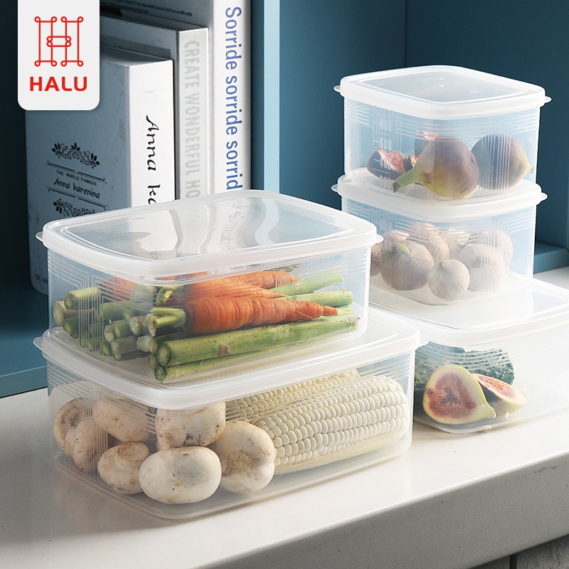Jual Halu Kotak Kontainer Tempat Penyimpanan Toples Makanan Sayur Buah ...