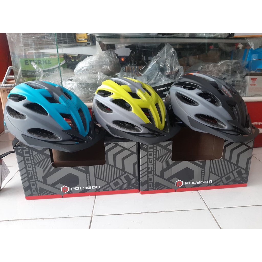 HELM / HELMET SEPEDA POLYGON CLIFF | Shopee Indonesia