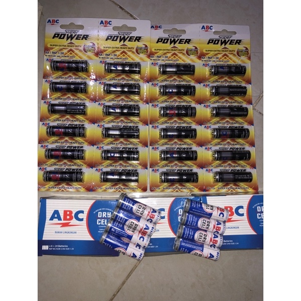 Jual BATRAI ABC BIRU R-6 AA | BATRAI SUPER POWER SPW R6 hitam | Shopee ...