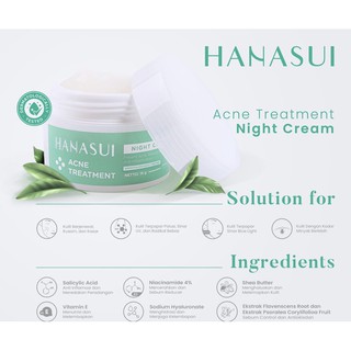 Jual HANASUI ACNE TREATMENT NIGHT CREAM | Shopee Indonesia