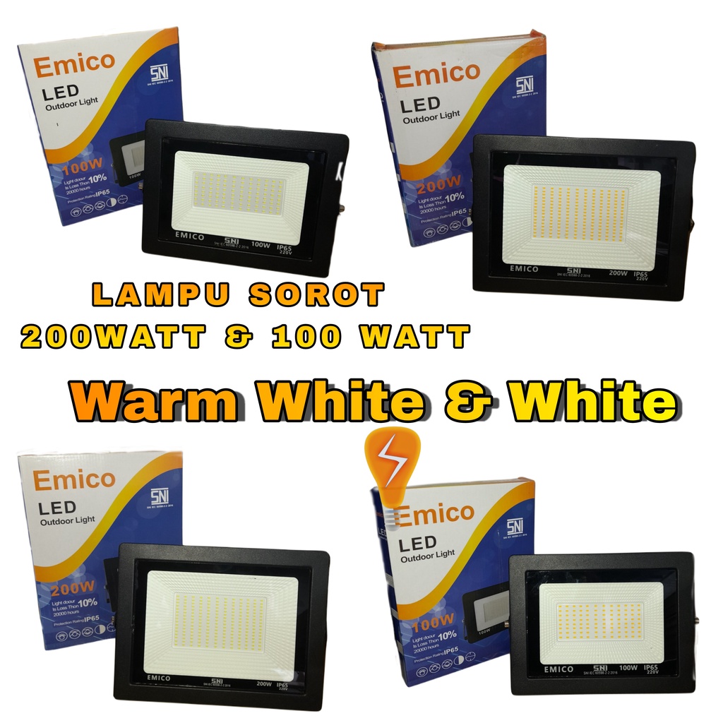 Jual Lampu sorot outdoor LED 100W 200w 300w panggung taman gedung lapangan waterproof 100 200 ...