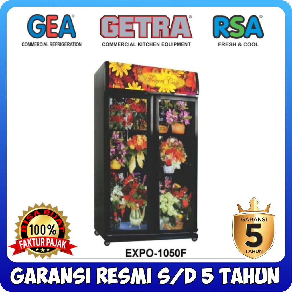 Jual FLOWER SHOWCASE GEA EXPO-1050F / EXPO1050F KULKAS BUNGA 2 PINTU ...