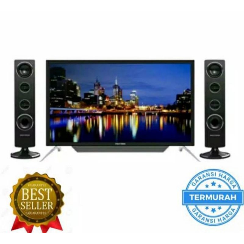 Jual tv led polytron 32 inch + speaker tower type PLD 32TV1555 (digital) | Shopee Indonesia