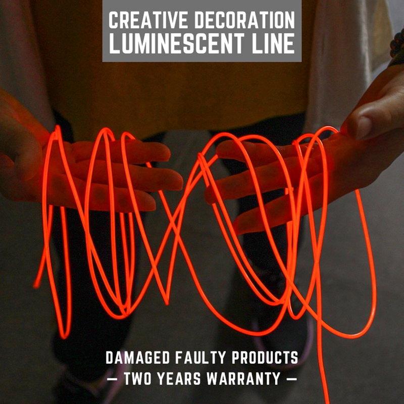 Jual 3M/5M El Wire Waterproof LED Strip Light Neon Light Glow Light ...