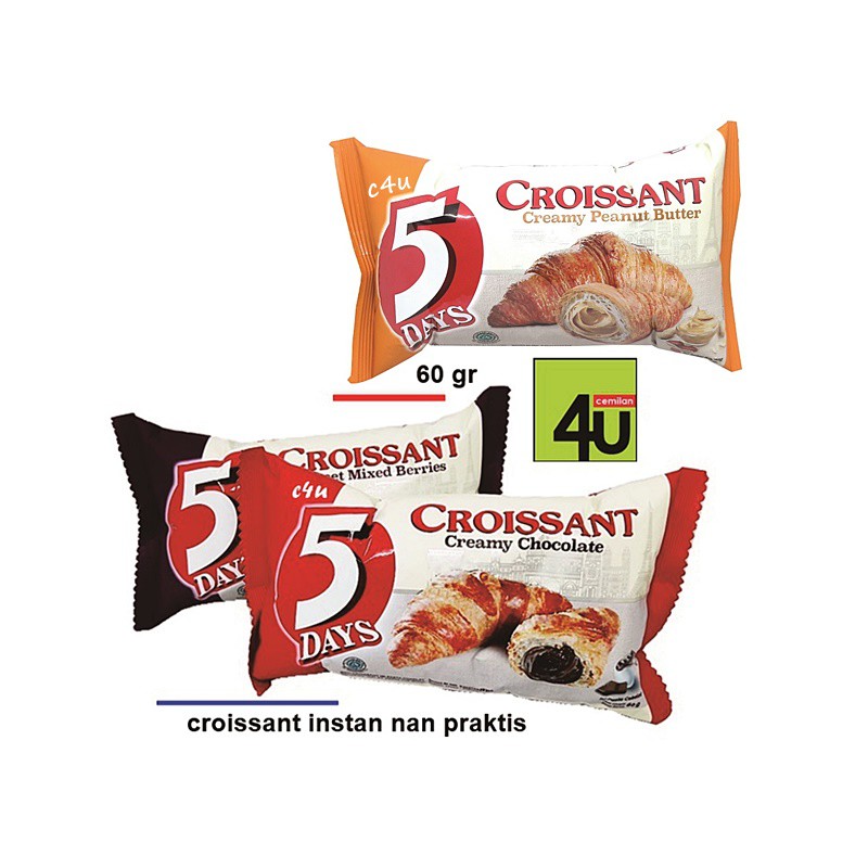 5 Days - Croissant Instan - 60 gr | Shopee Indonesia