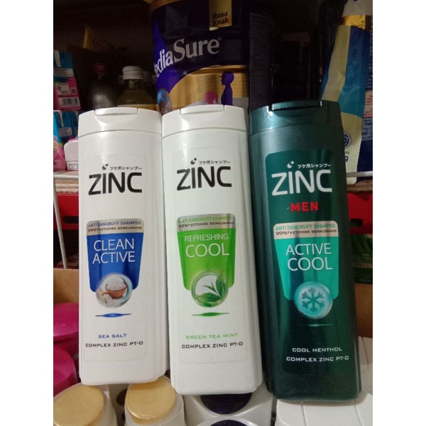 Jual Shampoo Zinc Clean Active/Refresing Cool/Men Active Cool 170 Ml ...