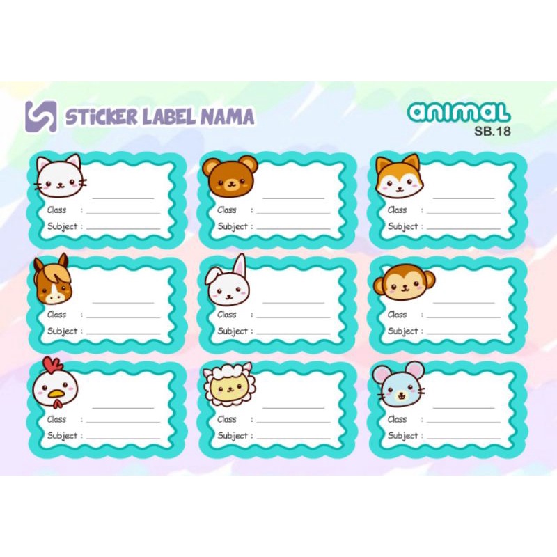 Jual Stiker Matpel / Stiker Nama / Label Nama / Stiker Custom Nama 2 ...
