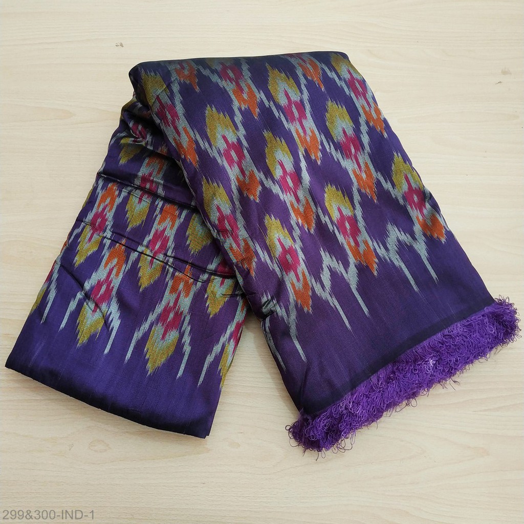 Jual Kain Tenun Ikat Sutra Bugis Makassar Ungu Tua - Tenun Sengkang IND ...