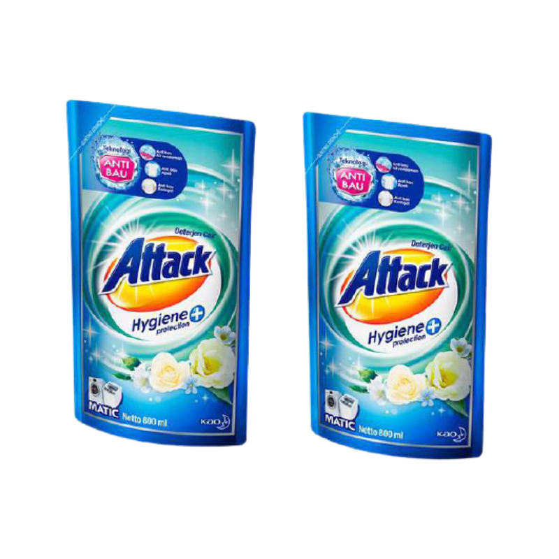 Jual Attack Hygiene Plus Deterjen Cair Semua Mesin Cuci 800 mL Twin Pack | Shopee Indonesia