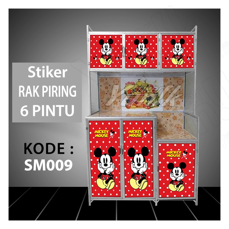 Jual Stiker Rak Piring 6 Pintu 001 Motif Mickey Mouse | Shopee Indonesia