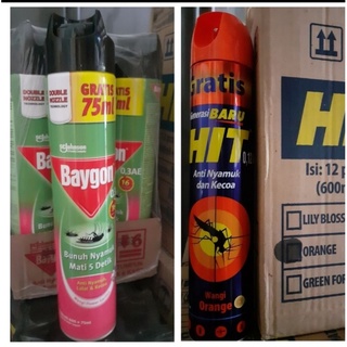 Jual BAYGON, HIT aerosol 600+75ml semprot obat anti nyamuk | Shopee ...