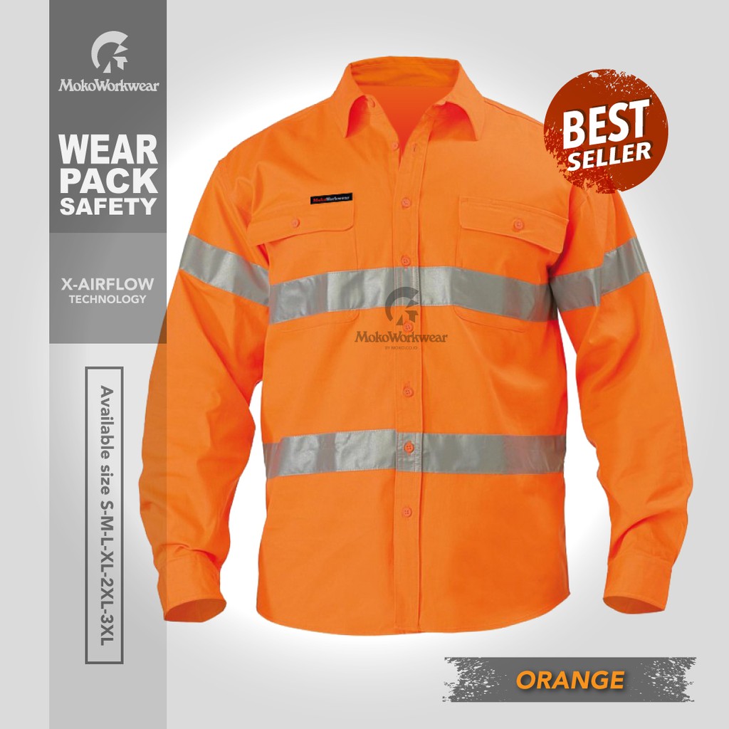 Jual PAKAIAN SERAGAM WEARPACK SAFETY TAMBANG ORANGE Indonesia|Shopee ...
