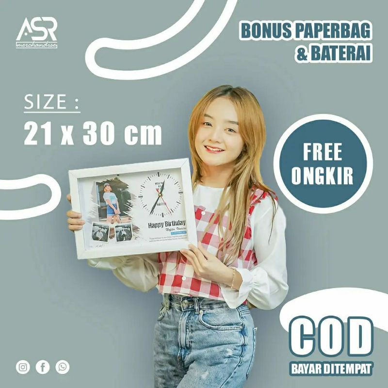 Jual JAM CUSTOM FOTO KADO PERNIKAHAN, ANNIVERSARY, ULANG TAHUN, WISUDA ...