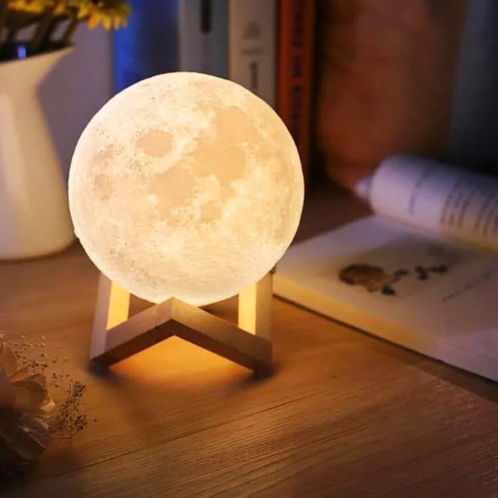 Jual Moon Lamp Light / Lampu Tidur Bulan 15CM 16 warna RGB | Shopee ...