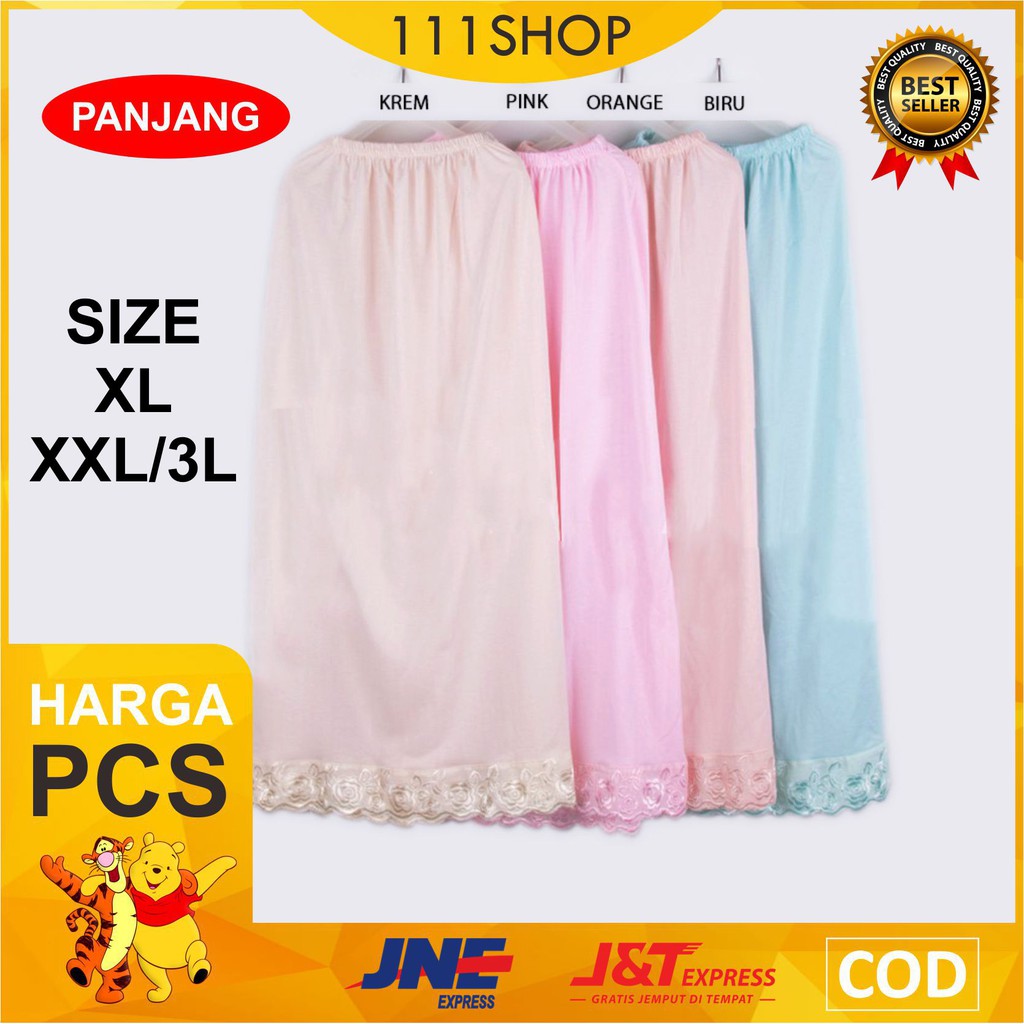 Jual ANDROK ROK DALAMAN DALAM WANITA MEKSI PANJANG SIZE XL XXL/3L ...