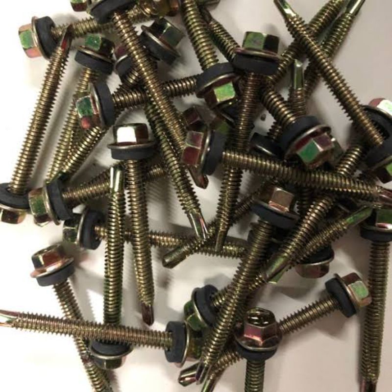 Jual Baut Roofing 12x50 5cm Per 100 Pcs Mata Baut Ruping Skrup Atap ...