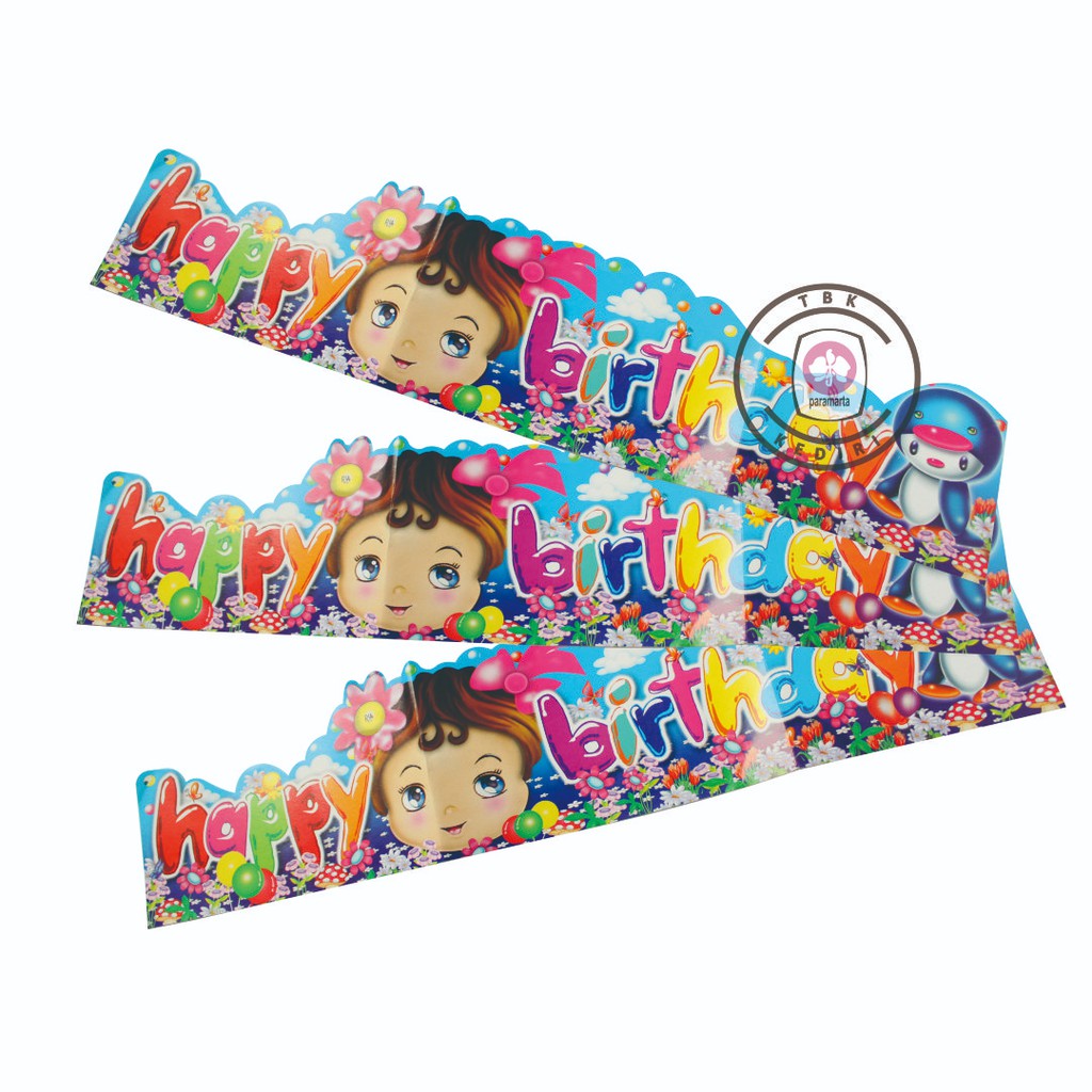 Jual BANNER HAPPY BIRTHDAY BADUT KOTAK PERSEGI PANJANG BESAR / BANNER ...