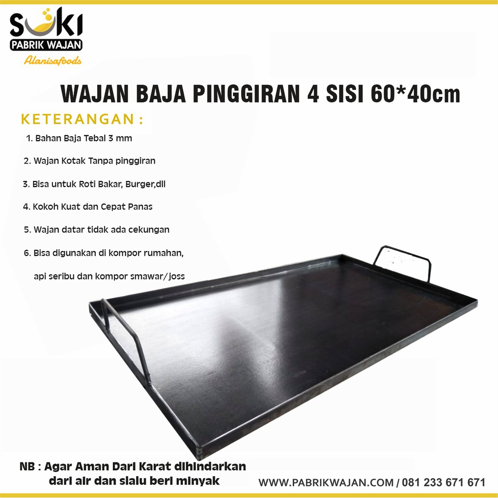 Jual WAJAN BAJA 40*60 PINGGIRAN 4SISI | Shopee Indonesia