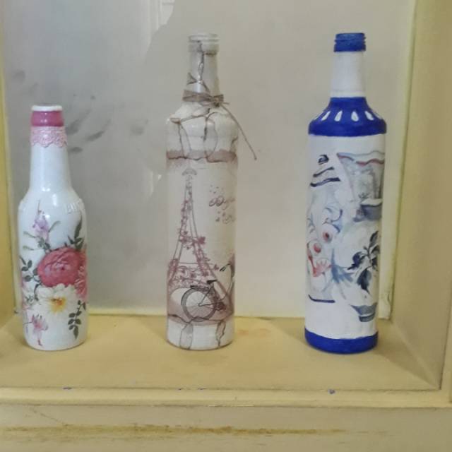 Jual Botol hias decoupage | Shopee Indonesia