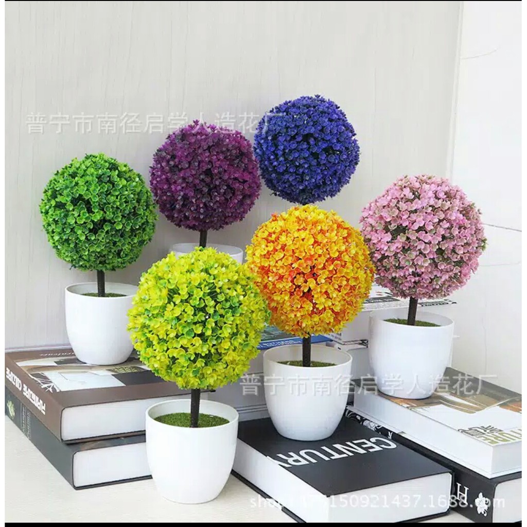 Jual Pohon Bulat Miniatur Plastik-artificial-pohon mini | Shopee Indonesia